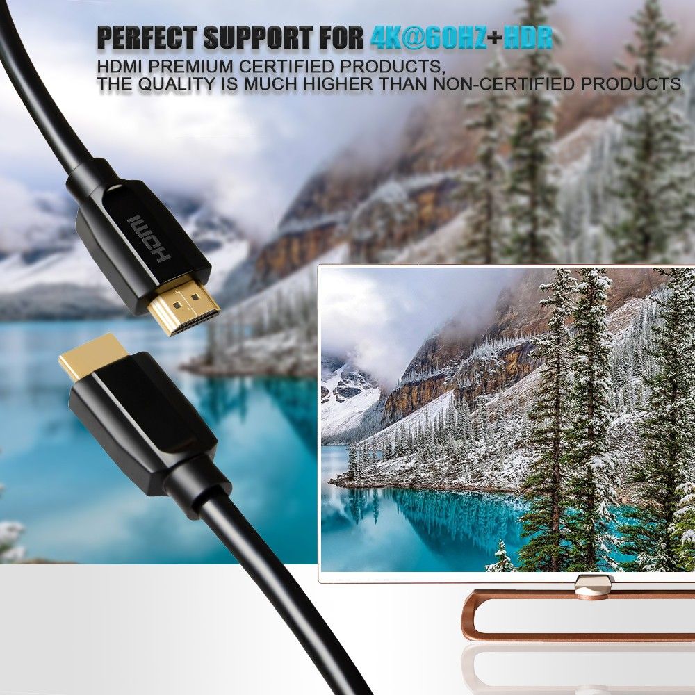 Authentic HDMI Cable 4k, Mrocioa HDMI Cable with Premium Certified 6 ...