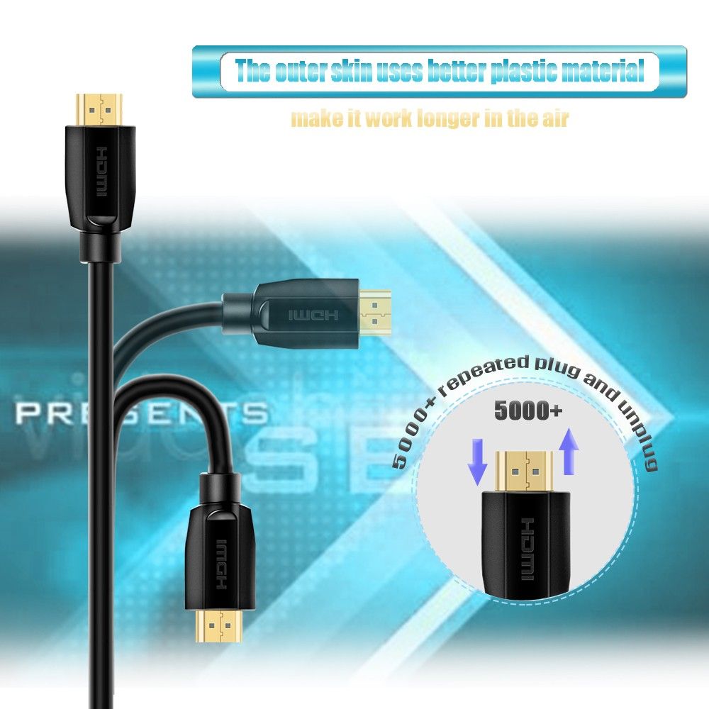 Authentic HDMI Cable 4k, Mrocioa HDMI Cable with Premium Certified 6 ...