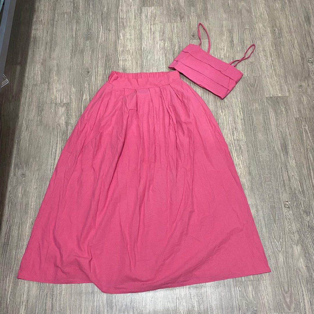 Barbie Pink Coordinates Skirt and Crop Top Dress // PRELOVED OFFICE ...