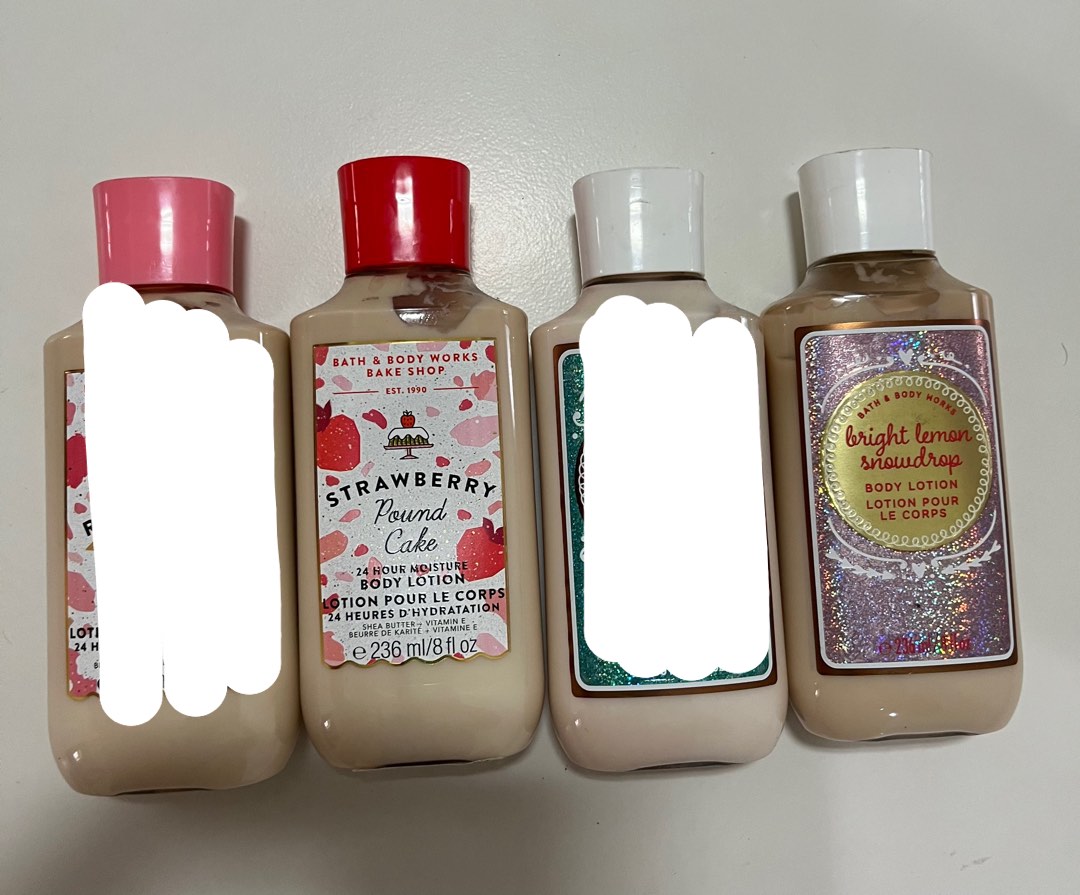 Bath and Body Works lotion / Strawberry Pound cake , Bright lemon ...