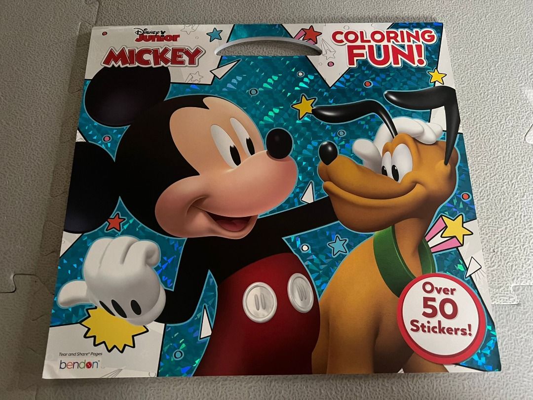 Bendon Disney Mickey Mouse 米奇老鼠 填色畫簿, 兒童＆孕婦用品, 嬰兒玩具 - Carousell