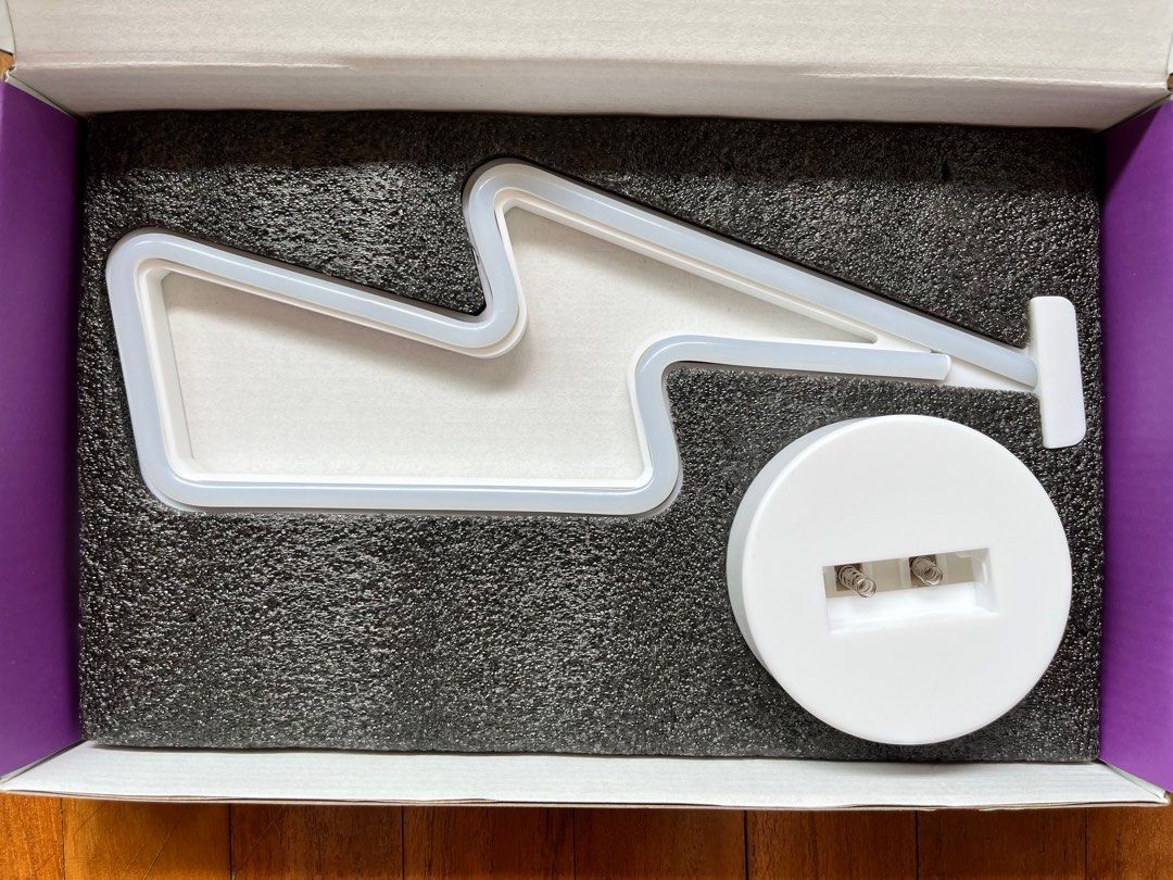BNIB LED Neon Light Stand, Furniture & Home Living, Lighting & Fans ...