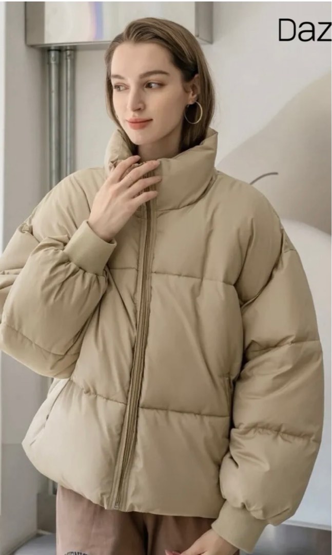 BNWT Shein winter puffer oversized jacket in brown color size XS, Women ...