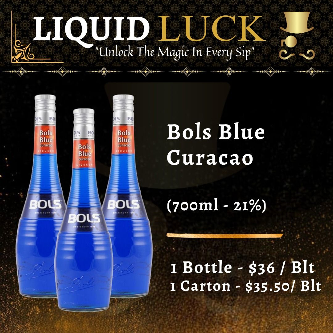 Bols Blue Curacao 700ml, Food & Drinks, Alcoholic Beverages on Carousell