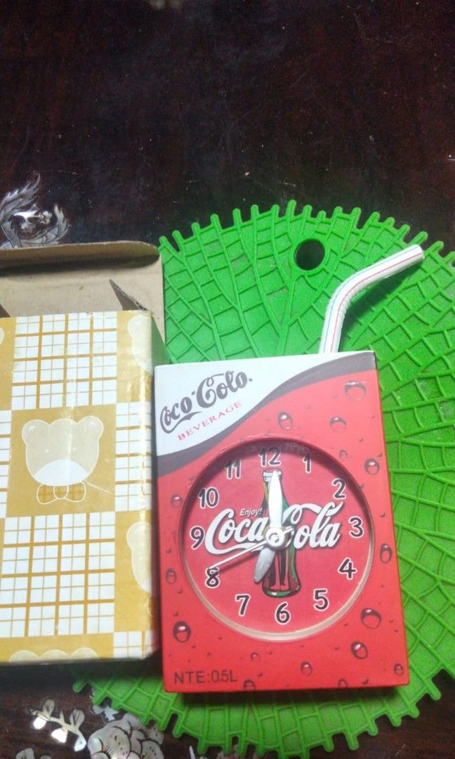 Brand new clock with coca cola drink design, Furniture & Home Living ...