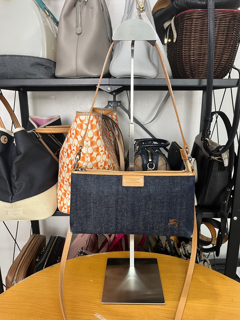 Burberry Blue Label Denim Pochette, Luxury, Bags & Wallets on Carousell