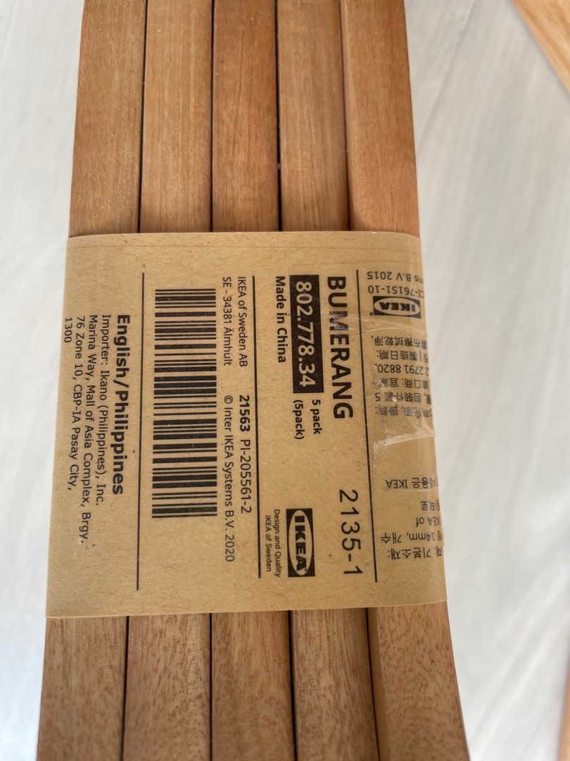 *BY 25 DEC* IKEA BUMERANG Wooden hangers, Furniture & Home Living, Home ...