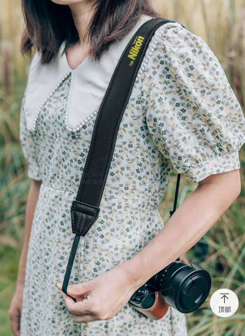 Camera Strap for Nikon with Cushion, Photography, Cameras on Carousell