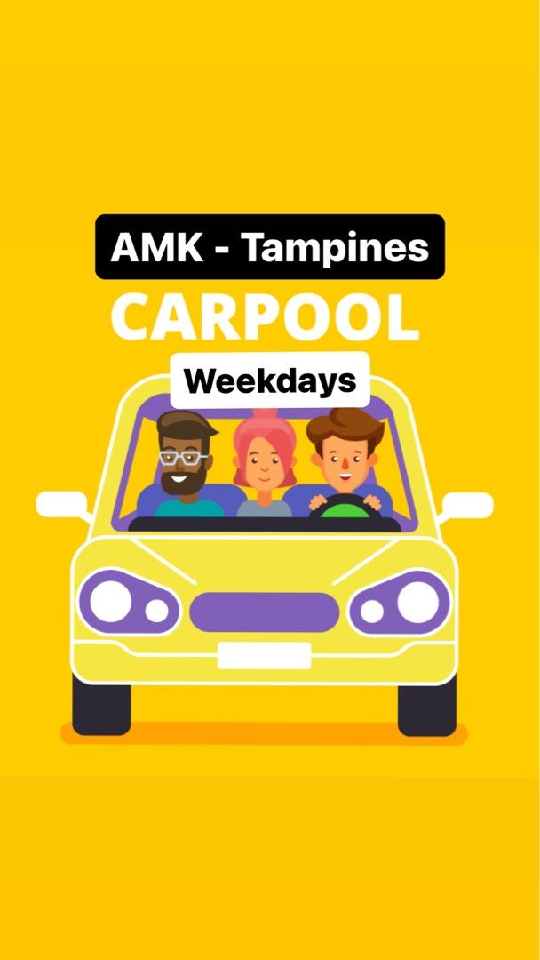 Carpool/ Hitch- Weekdays morning, AMK to TPN, Cars, Car Rental on Carousell