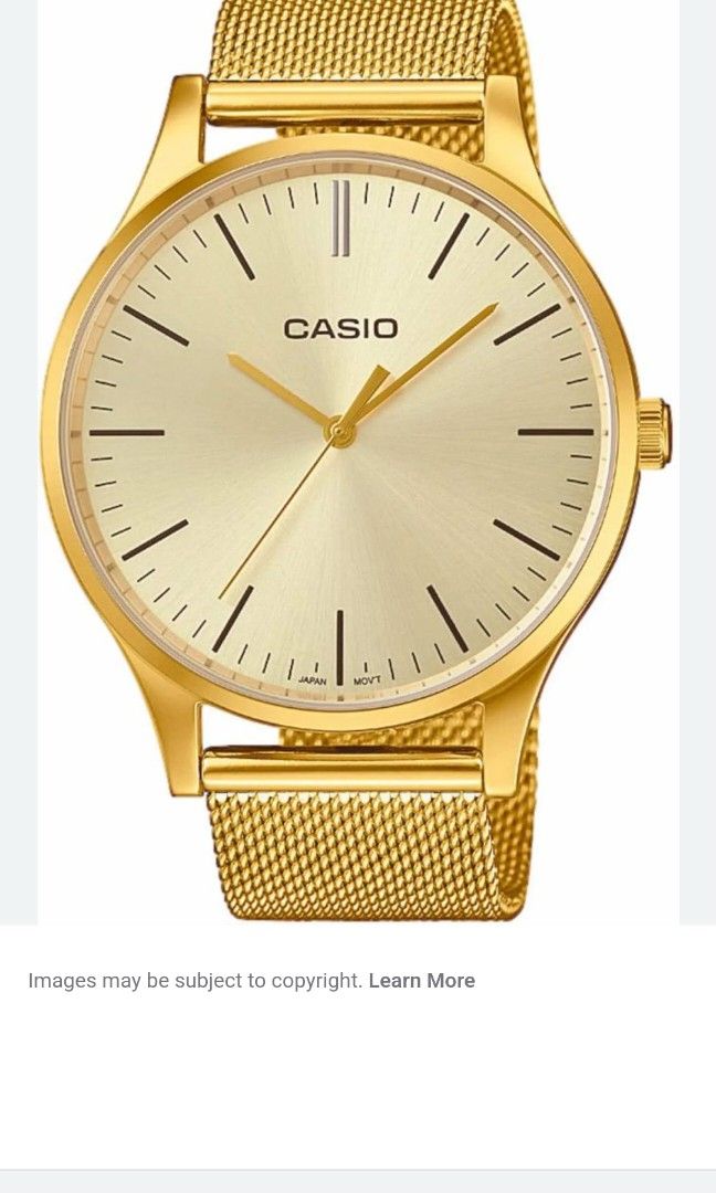 Casio Mesh Watch in Gold, Luxury, Watches on Carousell
