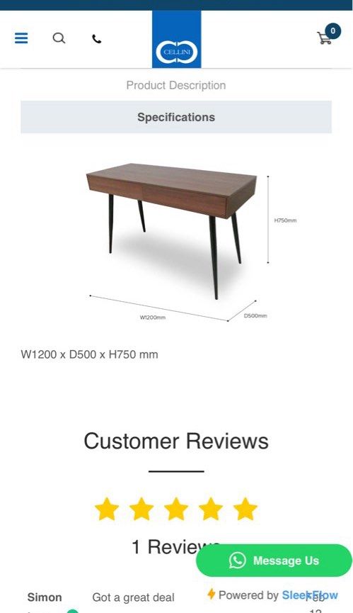 Cellini Dansk Writing Desk, Furniture & Home Living, Furniture, Tables ...
