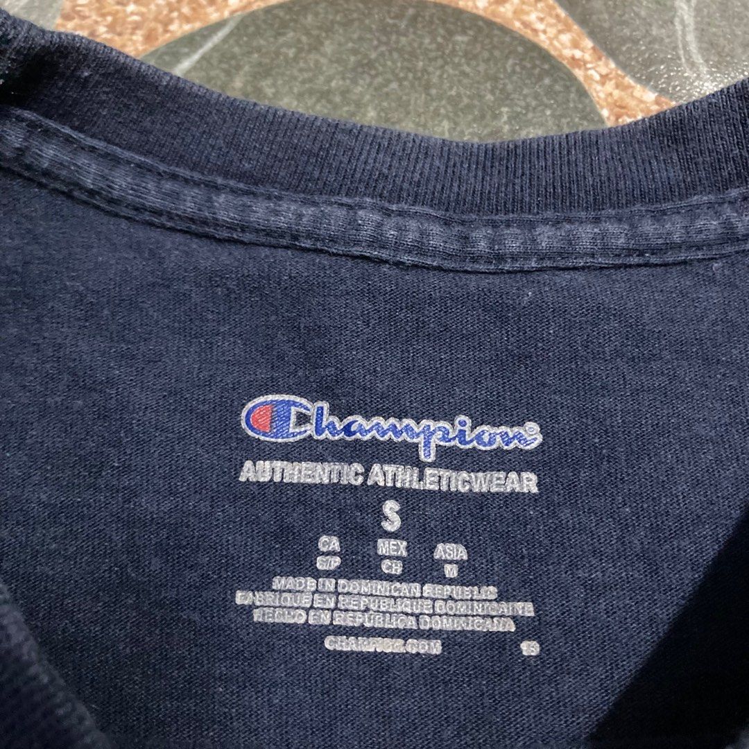 Champion Plain Navy Blue Shirt, Men's Fashion, Tops & Sets, Tshirts ...