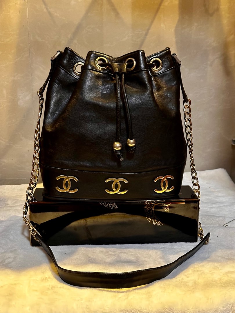 Chanel Bucket String Bag, Luxury, Bags & Wallets on Carousell