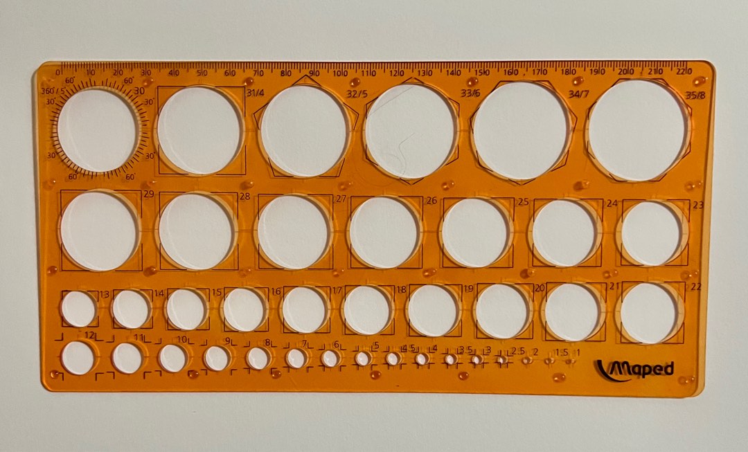 Circle drawing template, Hobbies & Toys, Stationery & Craft, Stationery ...