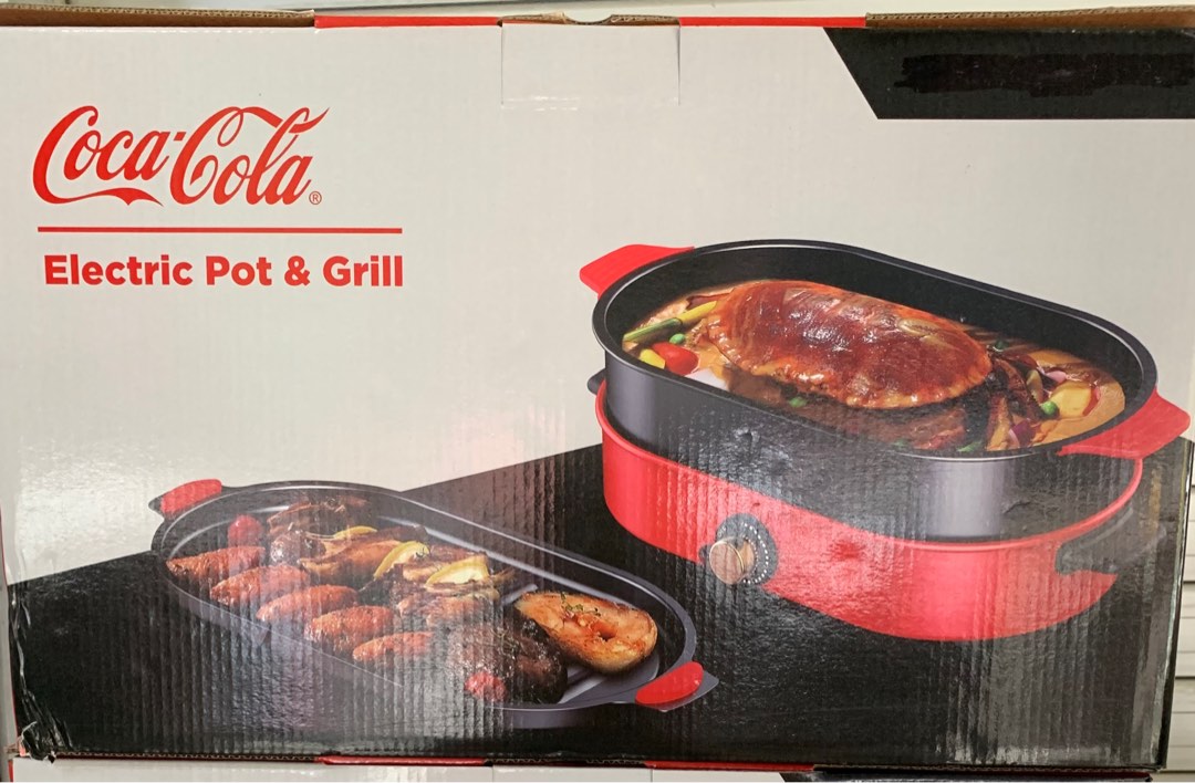 Coca Cola electric pot & grill, Furniture & Home Living, Kitchenware ...