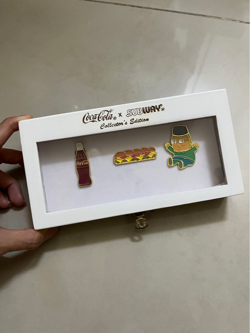 Coca Cola x Subway Pin Box, Hobbies & Toys, Collectibles & Memorabilia ...