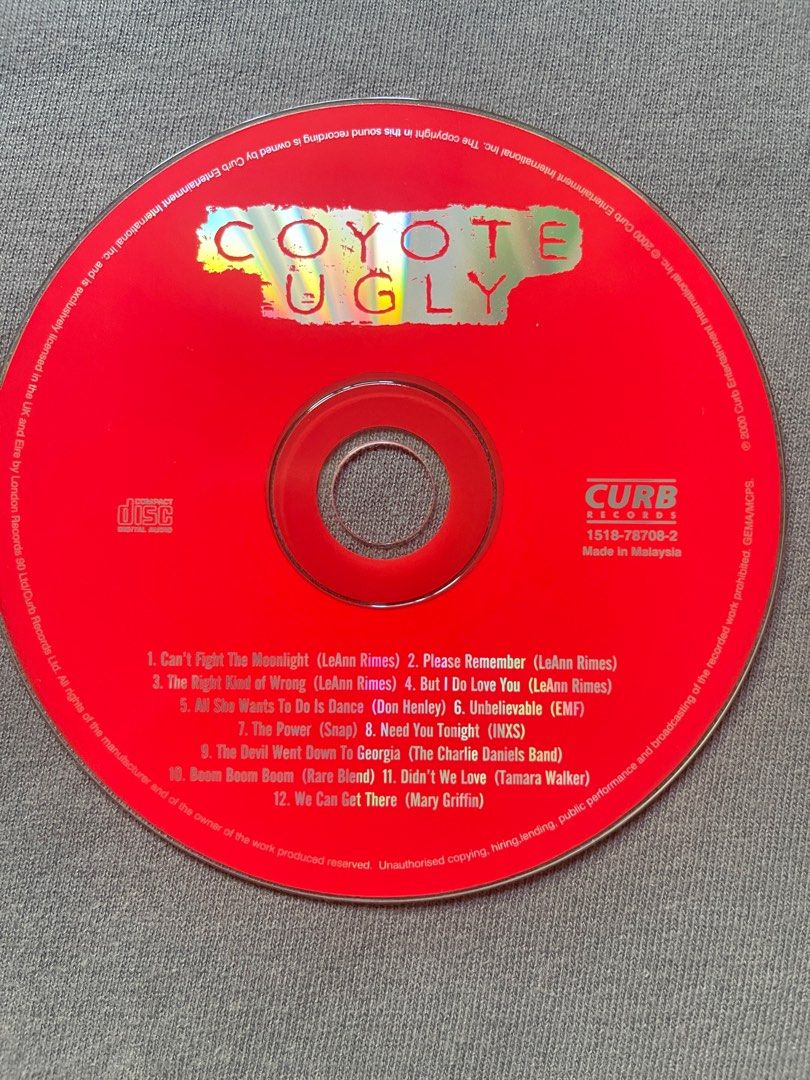 COYOTE UGLY, Hobbies & Toys, Music & Media, CDs & DVDs on Carousell