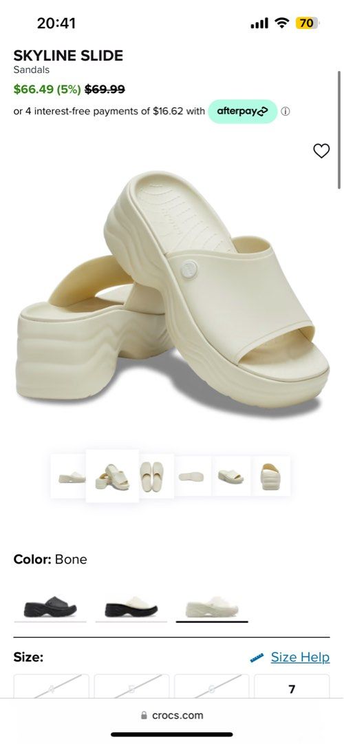 Crocs Skyline Slides, Women's Fashion, Footwear, Wedges on Carousell
