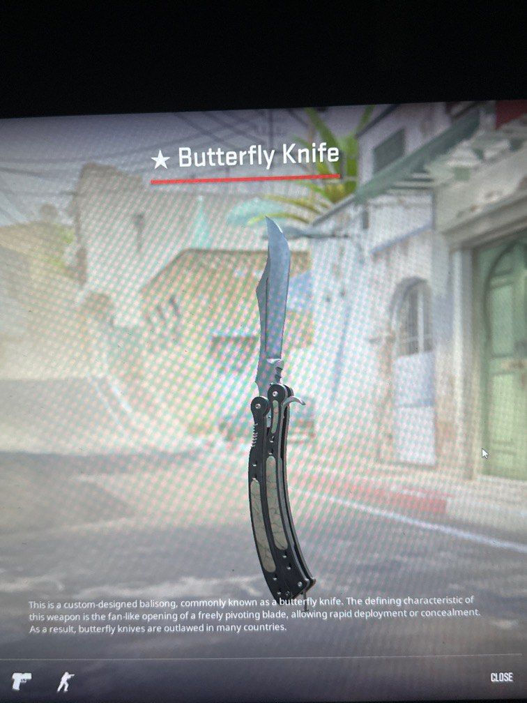 Cs2 butterfly knife vanilla, Video Gaming, Video Games, Others on Carousell