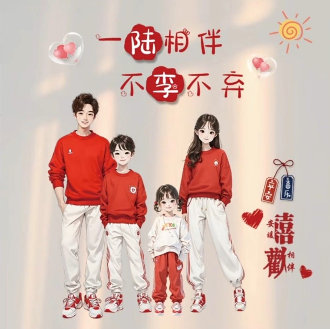 Customized Family Portrait Illustration With Cartoon Graphics