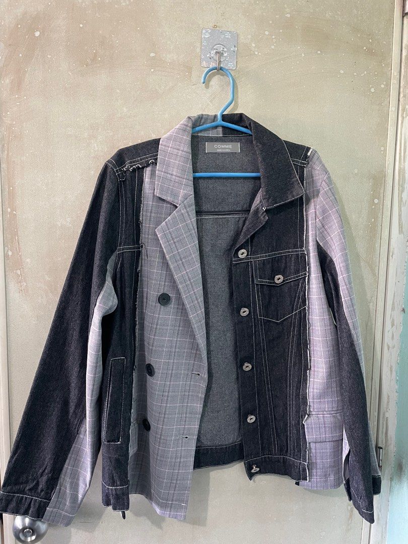 Deconstructed Korean Coat Unisex, Men's Fashion, Coats, Jackets and ...