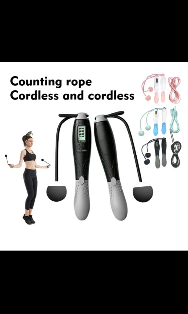 Digital Cordless Jump Rope, Sports Equipment, Exercise & Fitness ...