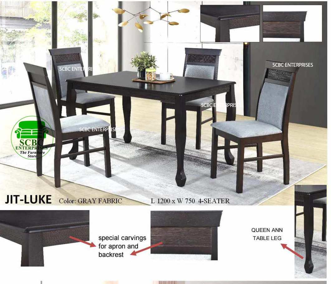 Dining set Luke 4s, Furniture & Home Living, Furniture, Tables & Sets ...