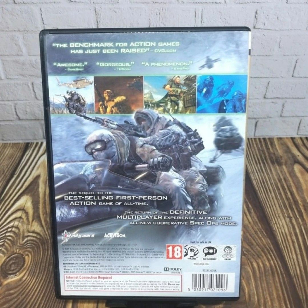 DVD / CD game Call of Duty Modern Warfare 2 PC Original, Video Game, Aksesori di Carousell