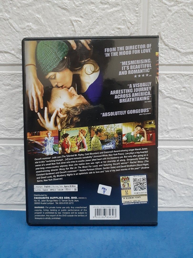 (DVD) My Blueberry Nights, Hobbies & Toys, Music & Media, CDs & DVDs on ...