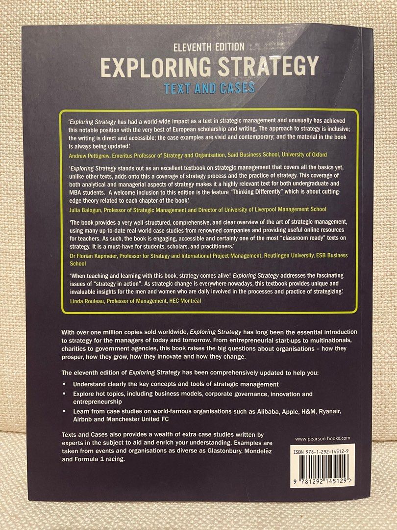 Exploring Strategy Text and Cases by Gerry Johnson, Richard Whittington, Kevan Scholes, Patrick ...