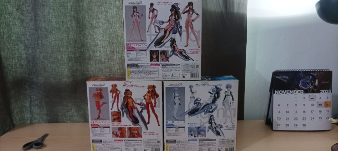Figma evangelion bundle set Rare 084, 079, 091 asuka Langley, Rei, mari ...