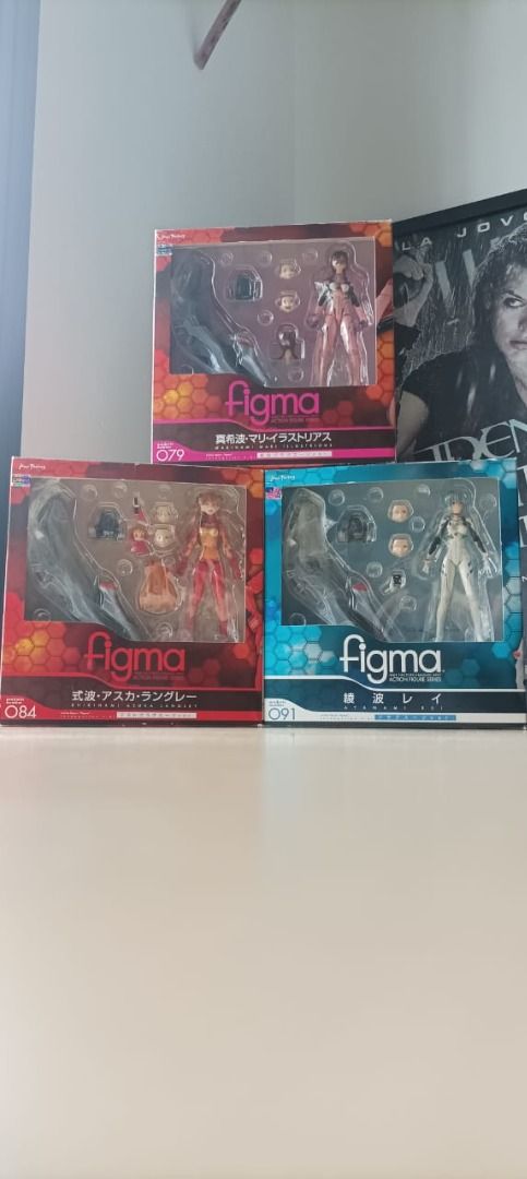 Figma evangelion bundle set Rare 084, 079, 091 asuka Langley, Rei, mari ...