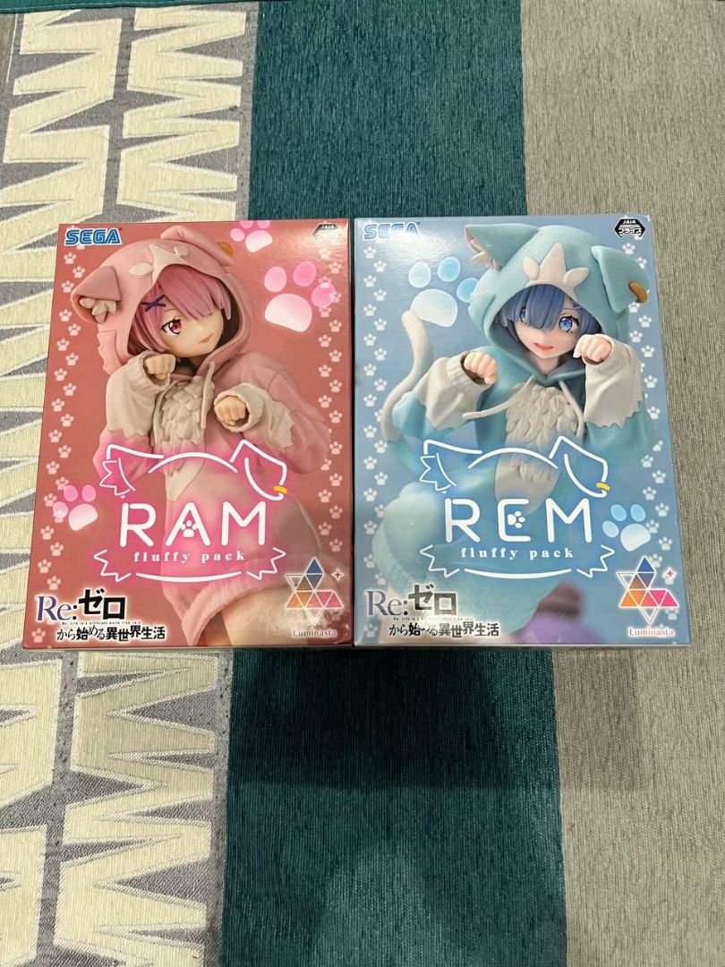 【Figure 手辦 ( 長闊盒 )】《Re 從零開始的異世界生活》 蕾姆 雷姆 Rem 拉姆 睡衣 狗 Dog 連身裙, 興趣及遊戲, 玩具 ...