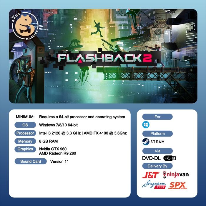Flashback 2 (DLC INCLUDED) - PC STEAM, Video Gaming, Video Games, Others on Carousell
