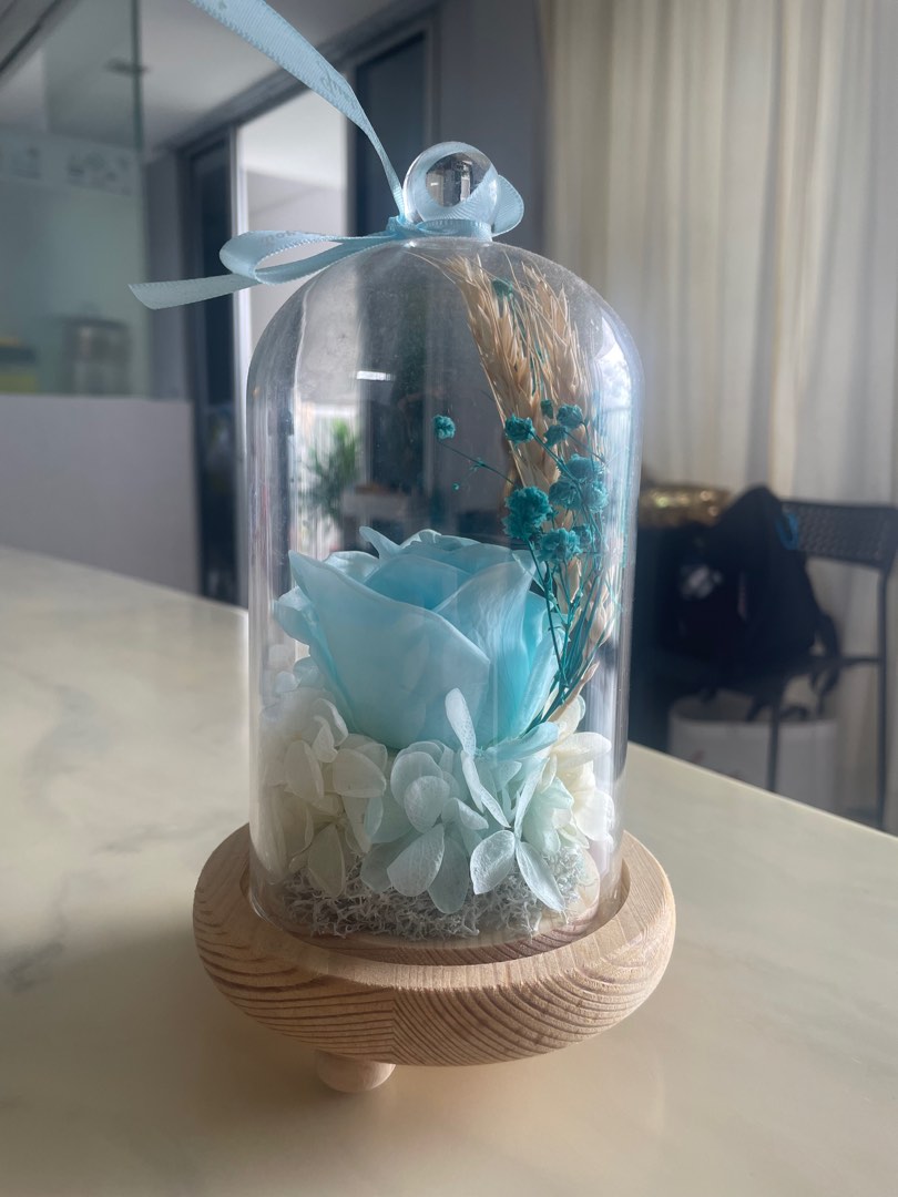 Flowers Glass dome, Furniture & Home Living, Home Decor, Artificial ...