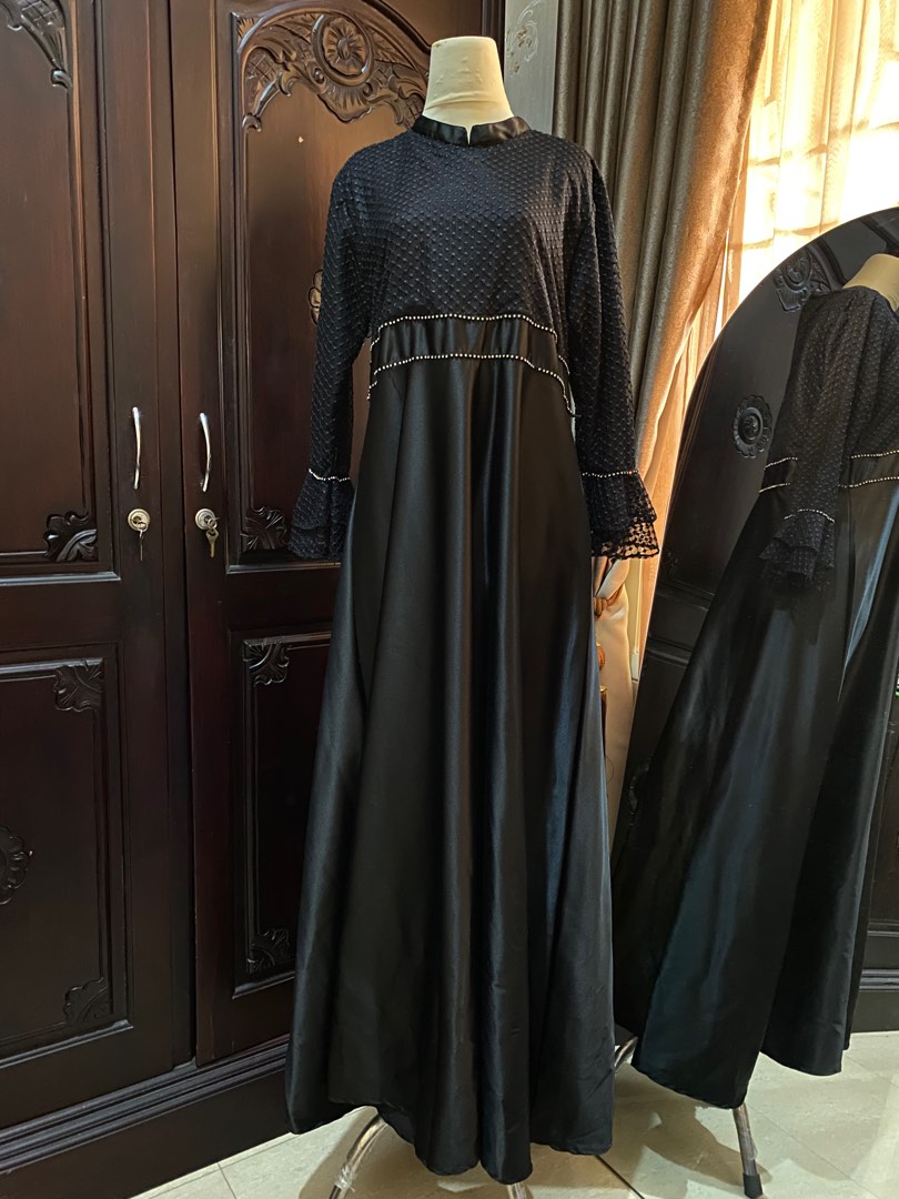 Gaun Kondangan Hitam, Fesyen Wanita, Pakaian Wanita, Gaun & Rok di Carousell