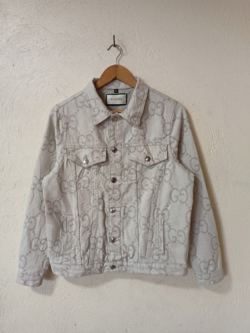 Gucci monogram trucker jacket, Men's Fashion, Coats, Jackets and ...