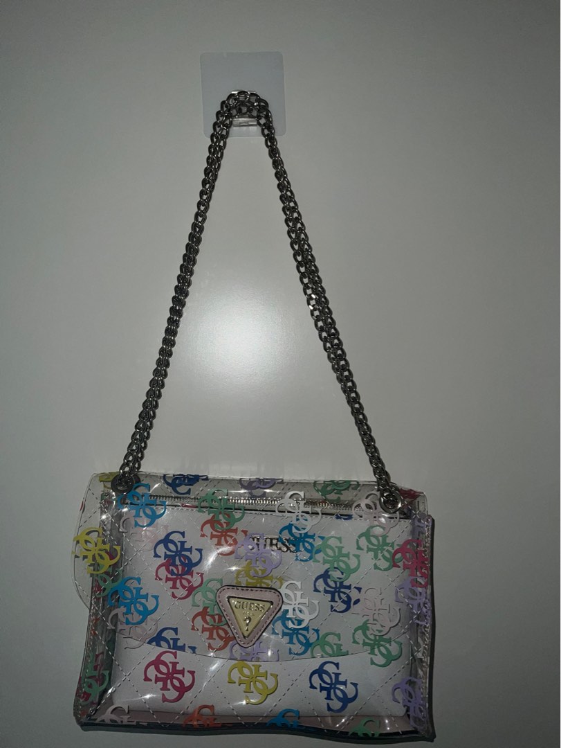 GUESS transparent cross body bag, Women's Fashion, Bags & Wallets ...