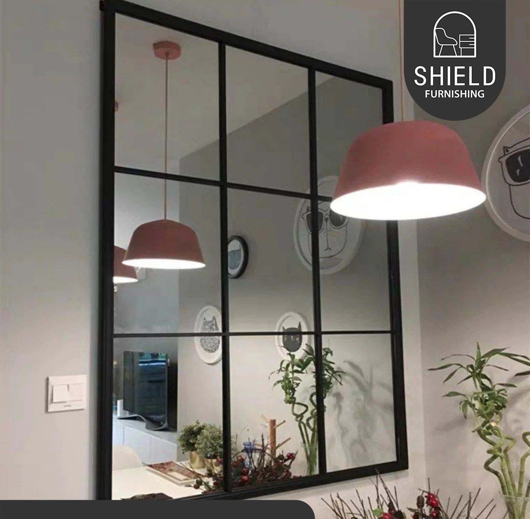 HAREL Square Panel Wall Mirror, Furniture & Home Living, Home Decor ...