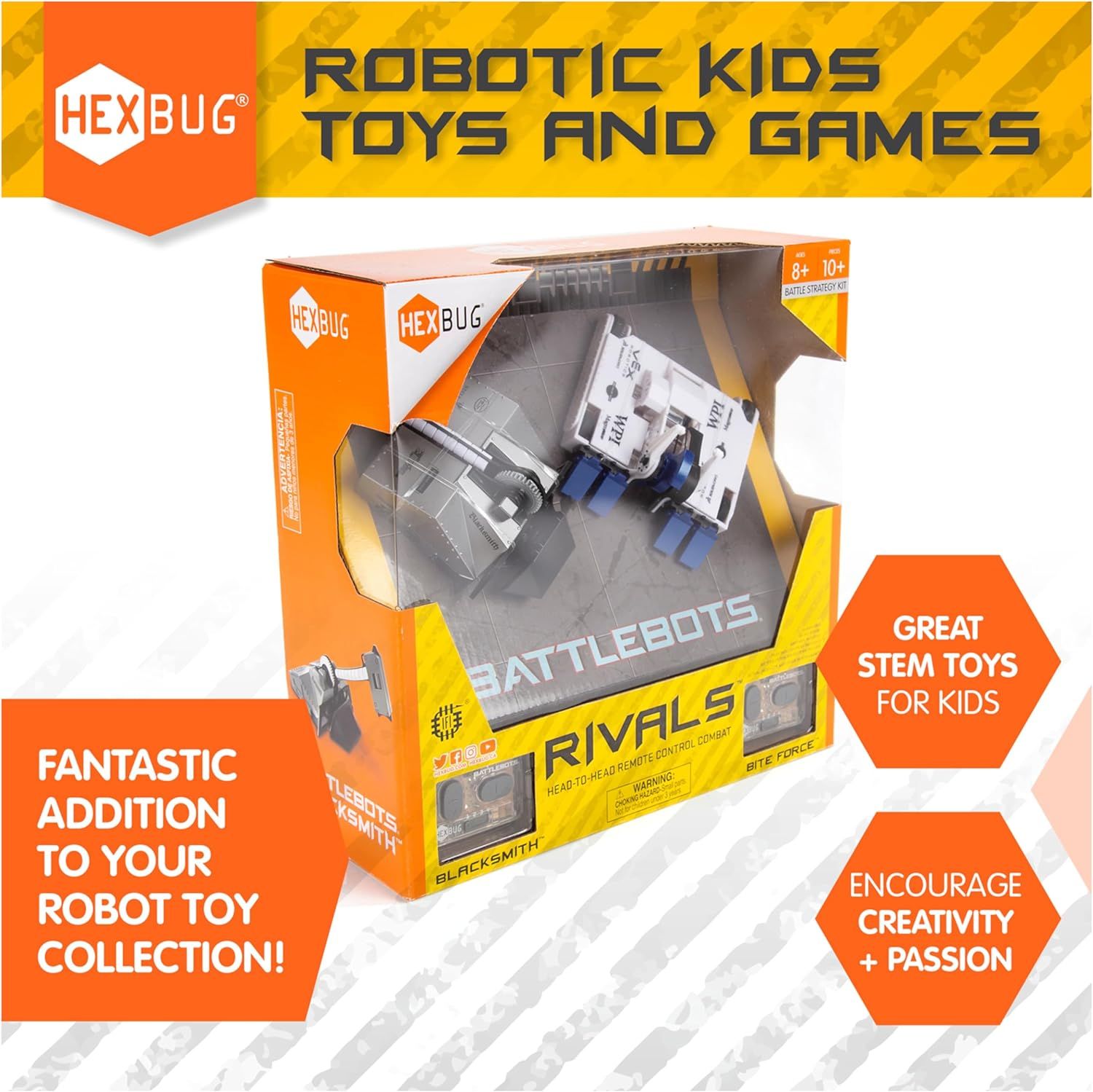 HEXBUG BattleBots Rivals 4.0 (Blacksmith and Biteforce), Remote Control ...