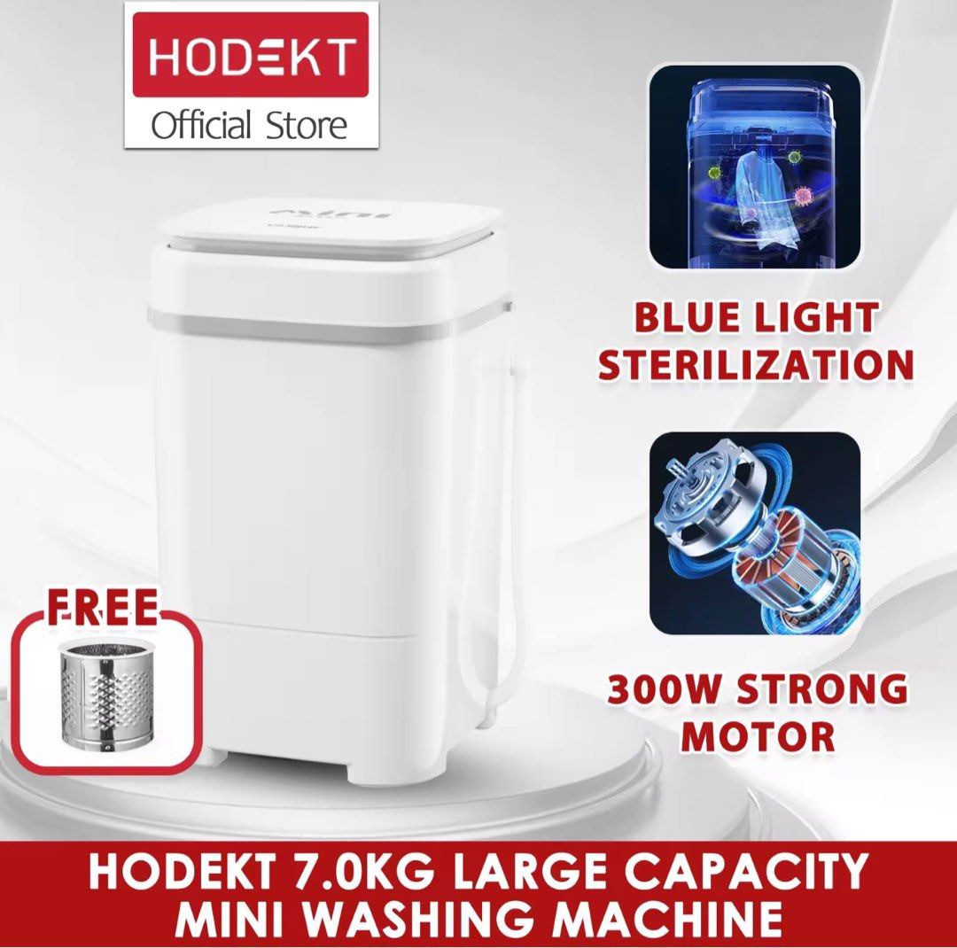 Hodekt 7kg Mini Washing Machine, Furniture & Home Living, Bathroom ...
