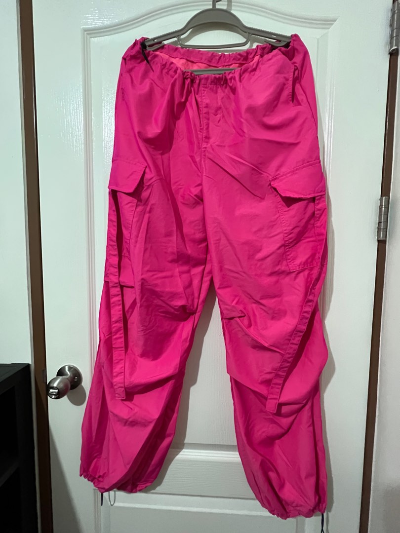 Hot Pink Cargo pants, Women's Fashion, Bottoms, Other Bottoms on Carousell