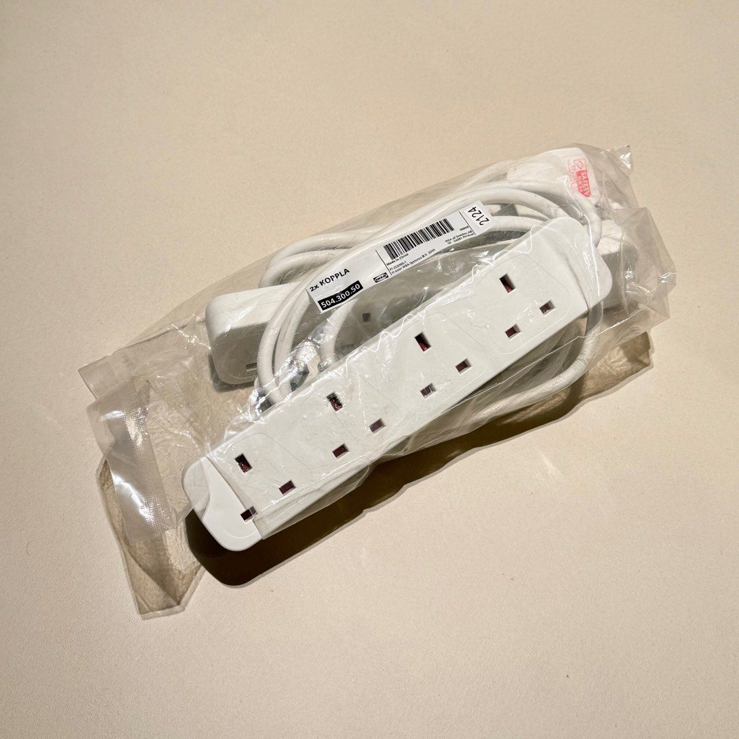 IKEA KOPPLA 4-way Extension Socket (2 pcs), TV & Home Appliances ...