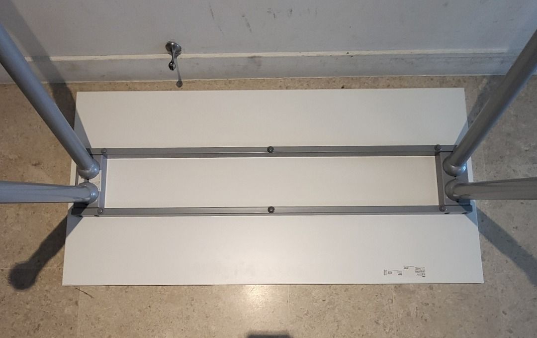 IKEA THYGE DESK White height adjustable 60-90cm, Furniture & Home Living, Furniture, Tables ...