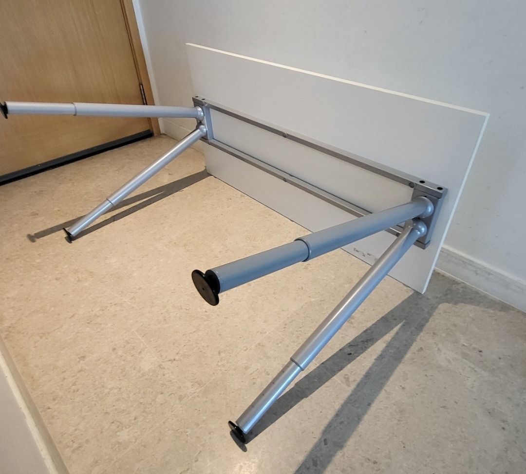 IKEA THYGE DESK White height adjustable 60-90cm, Furniture & Home Living, Furniture, Tables ...