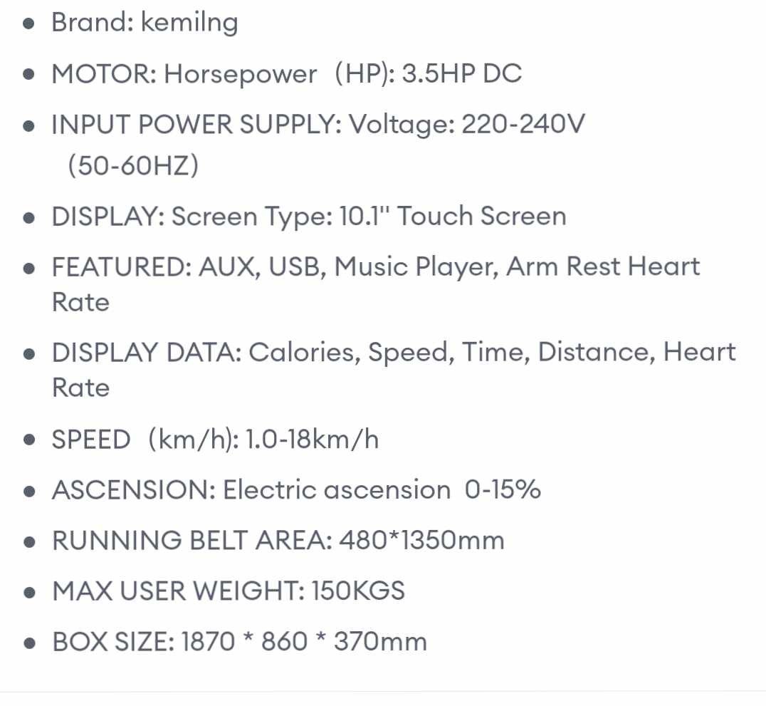 Kemilng / Treadmill, Sports Equipment, Exercise & Fitness, Cardio ...
