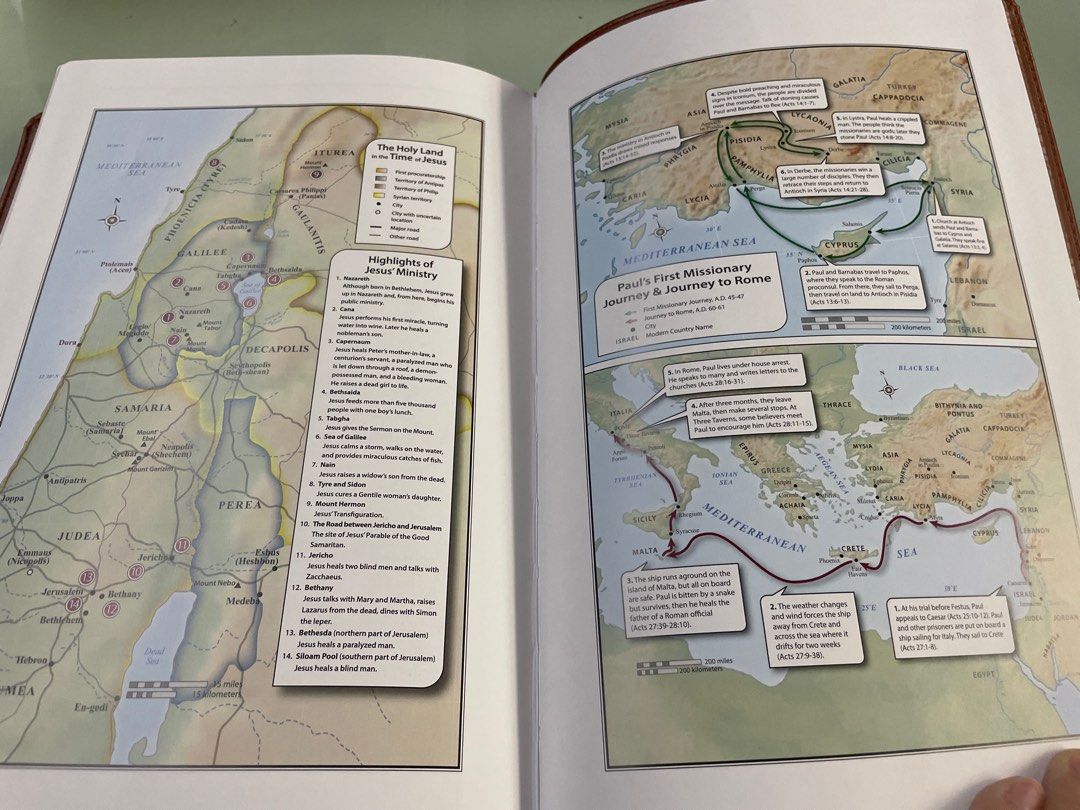 KJV Large Print Thinline Bible, Tan, Thumb Indexed, Hobbies & Toys ...