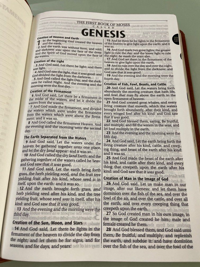 KJV Large Print Thinline Bible, Tan, Thumb Indexed, Hobbies & Toys ...