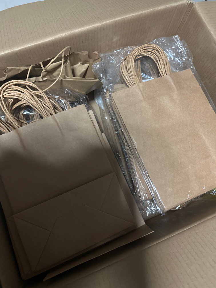 Kraft Paper Bags (50 Pcs), Furniture & Home Living, Home Improvement ...