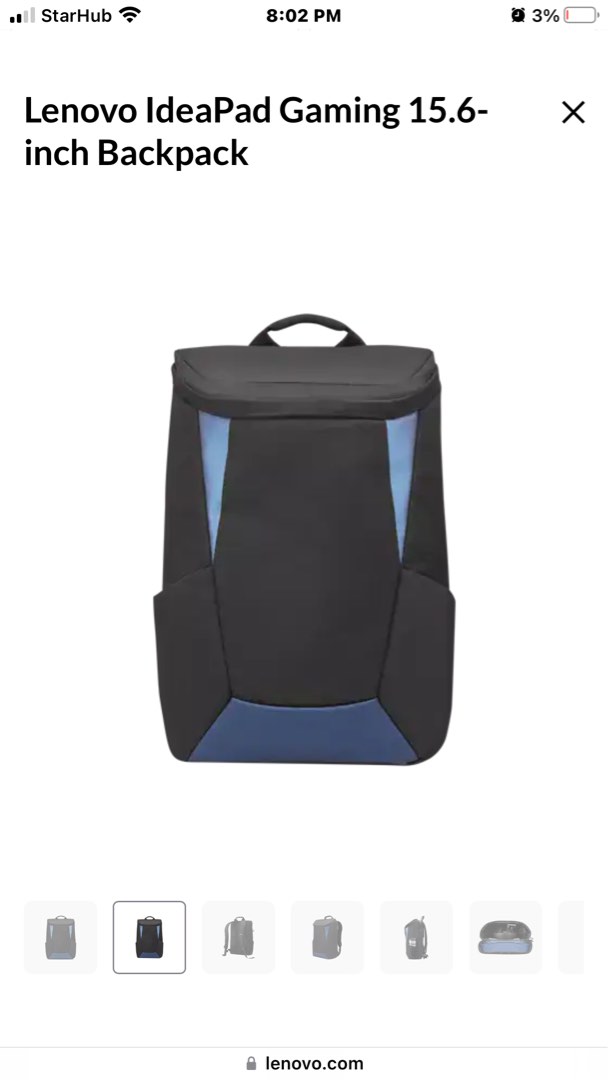 Lenovo IdeaPad Gaming 15.6-inch Backpack, Men's Fashion, Bags ...